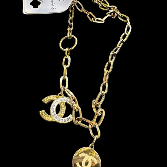 unbranded | Jewelry | 36 Stainless Steed Gold Chain Necklace Charms 2 ...